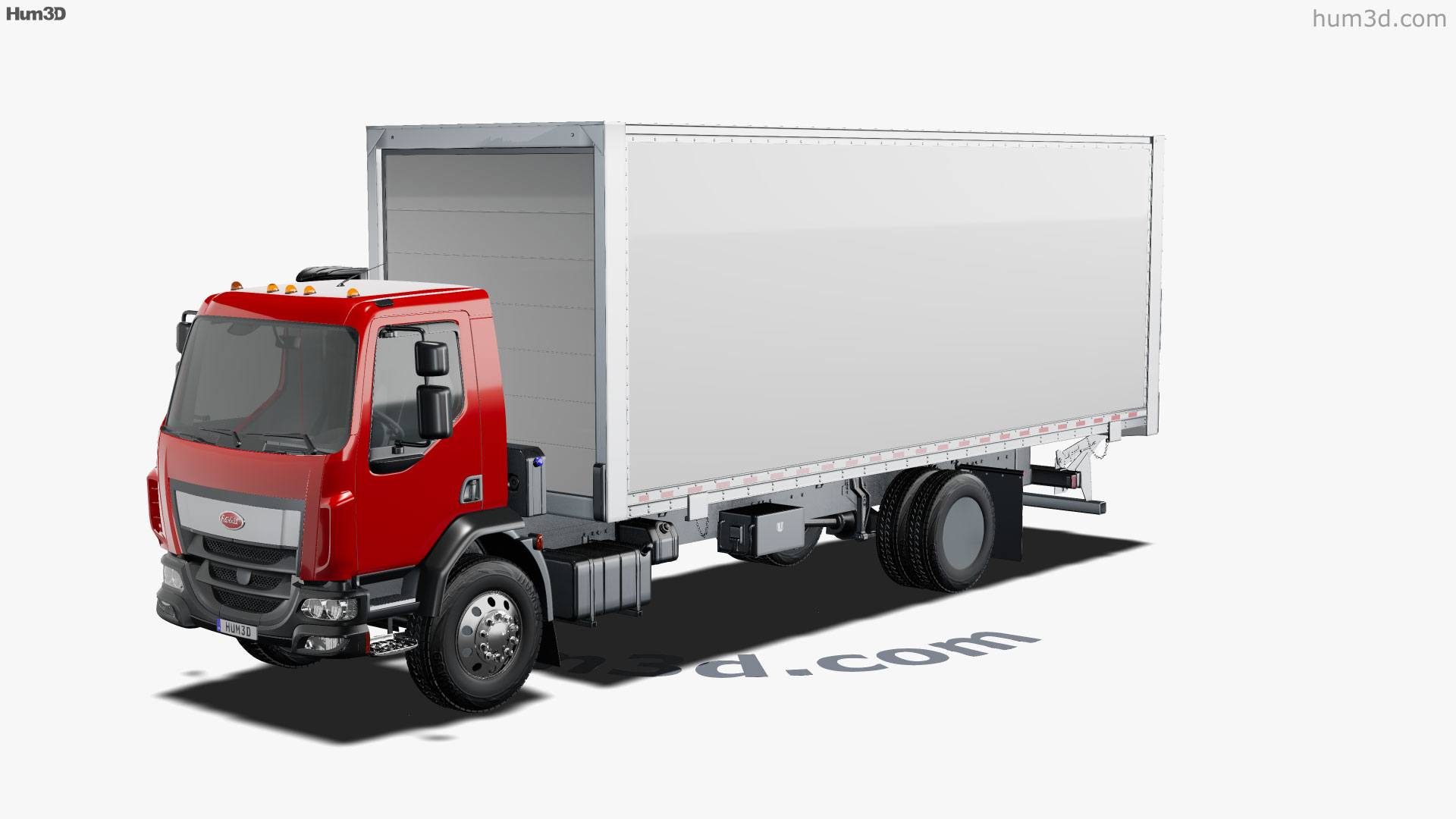 360 view of Peterbilt 220 Box Truck 2018 3D model - 3DModels store