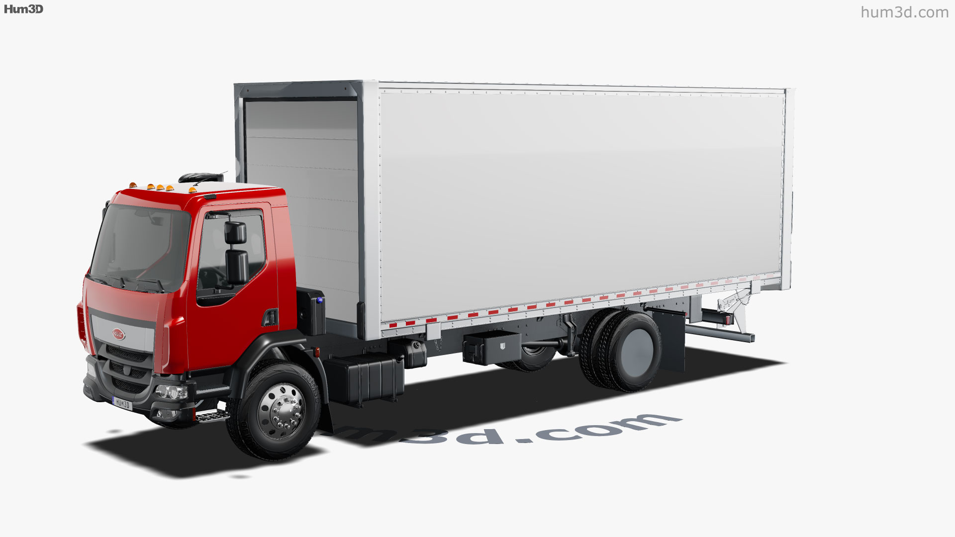 360 view of Peterbilt 220 Box Truck 2018 3D model - 3DModels store