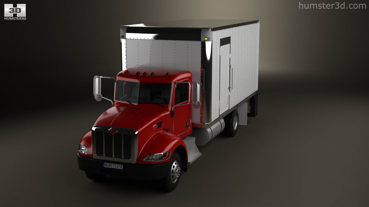 360 view of Peterbilt 325 Box Truck 2015 3D model - 3DModels store