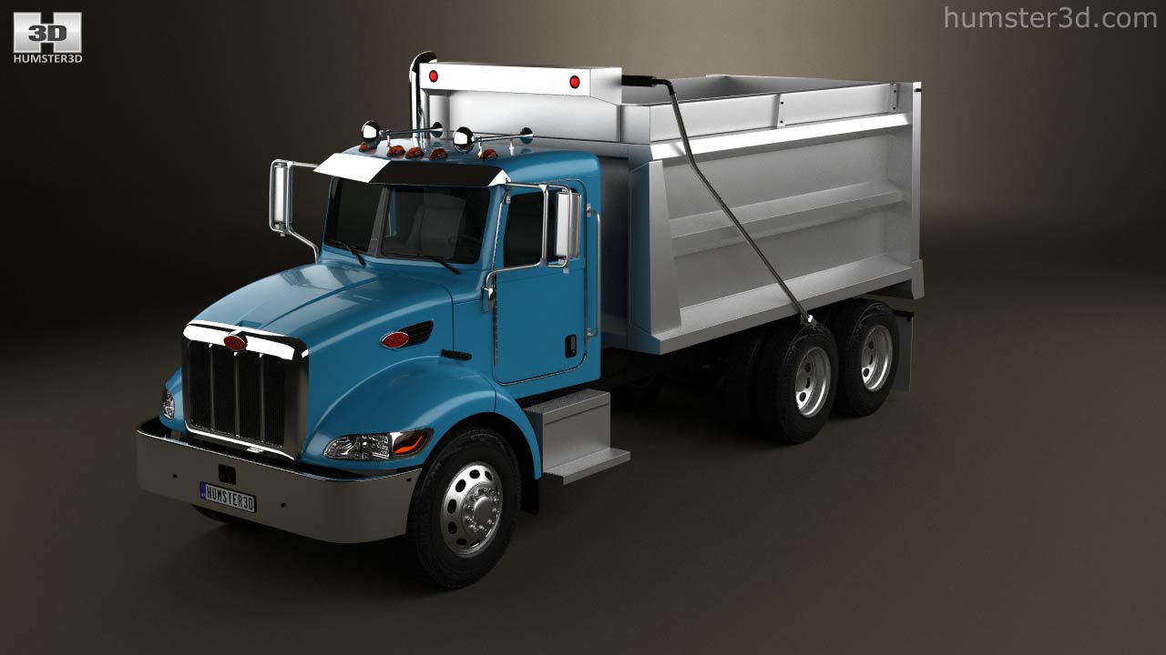 360 view of Peterbilt 348 Dump Truck 2015 3D model - 3DModels store