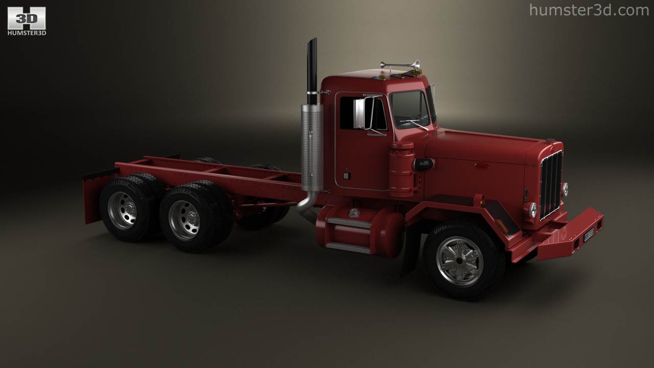 360 view of Peterbilt 353 Chassis Truck 1973 3D model - 3DModels store