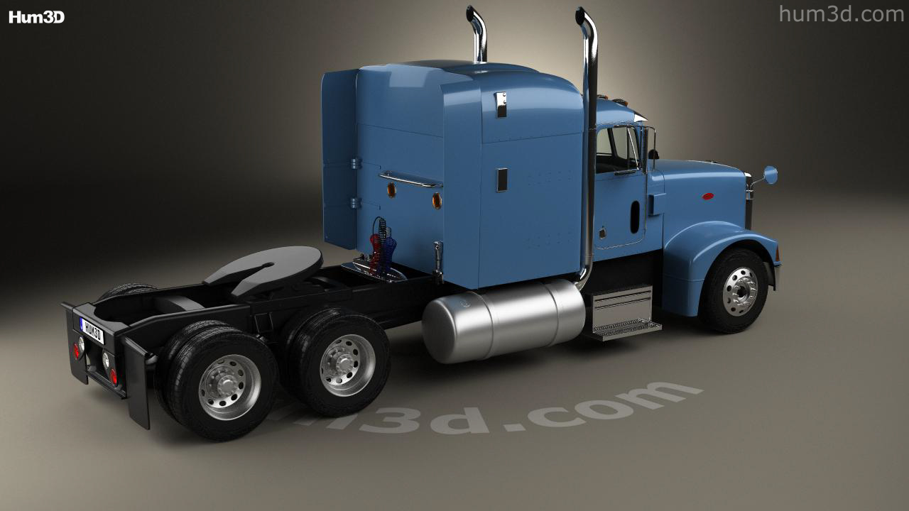 360 view of Peterbilt 377 Sleeper Cab Tractor Truck 2004 3D model ...