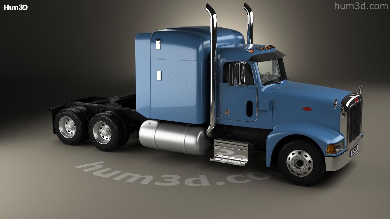 360 view of Peterbilt 377 Sleeper Cab Tractor Truck 2004 3D model ...
