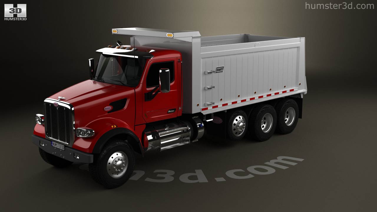 360 view of Peterbilt 567 SFFA Tipper Truck 4-axle 2019 3D model ...