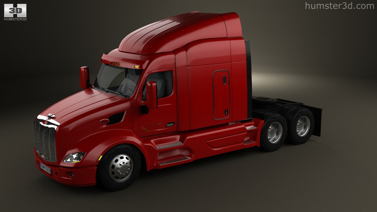360 view of Peterbilt 579 Tractor Truck 2014 3D model - 3DModels store