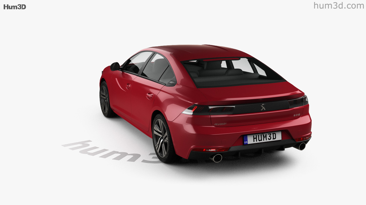 360 view of Peugeot 508 liftback GT 2021 3D model - 3DModels store