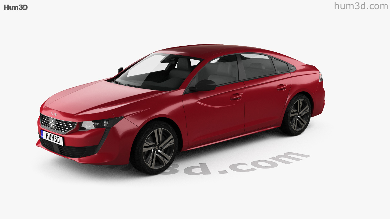 360 view of Peugeot 508 liftback GT 2021 3D model - 3DModels store