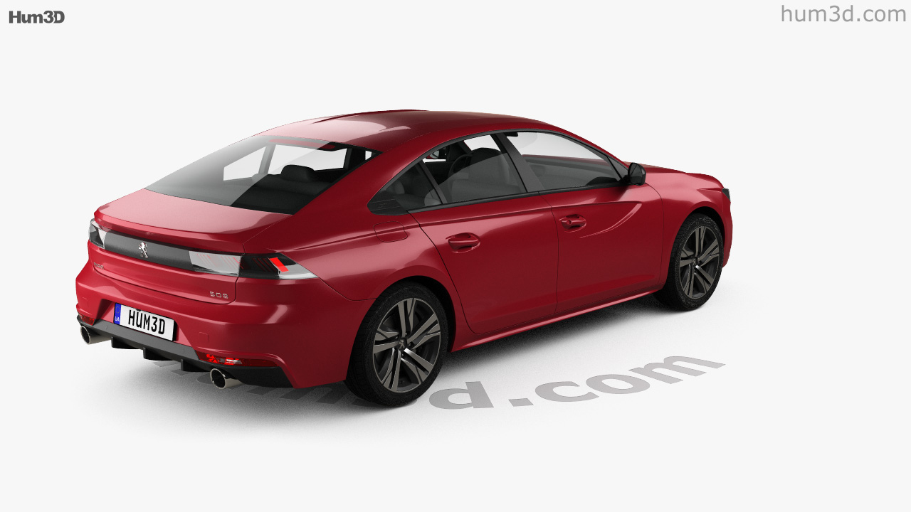 360 view of Peugeot 508 liftback GT 2021 3D model - 3DModels store