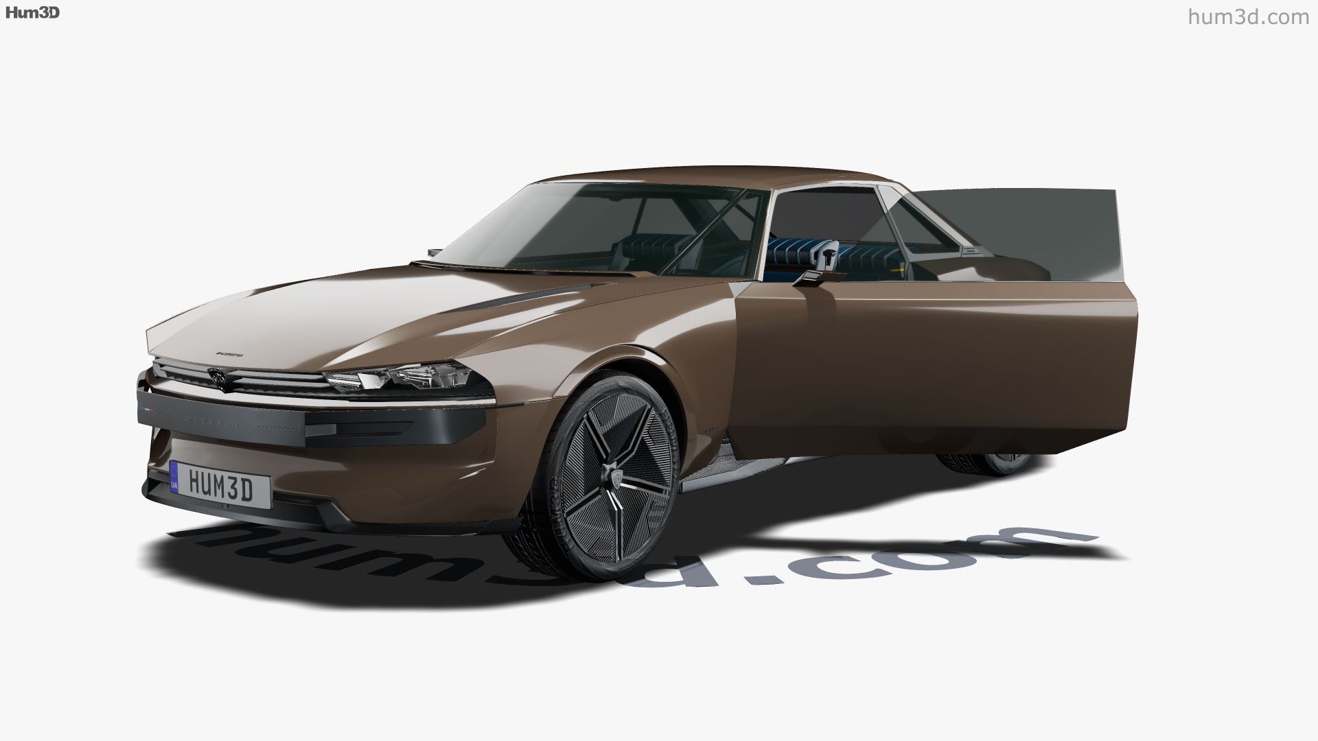 360 view of Peugeot e-Legend with HQ interior 2019 3D model - 3DModels ...
