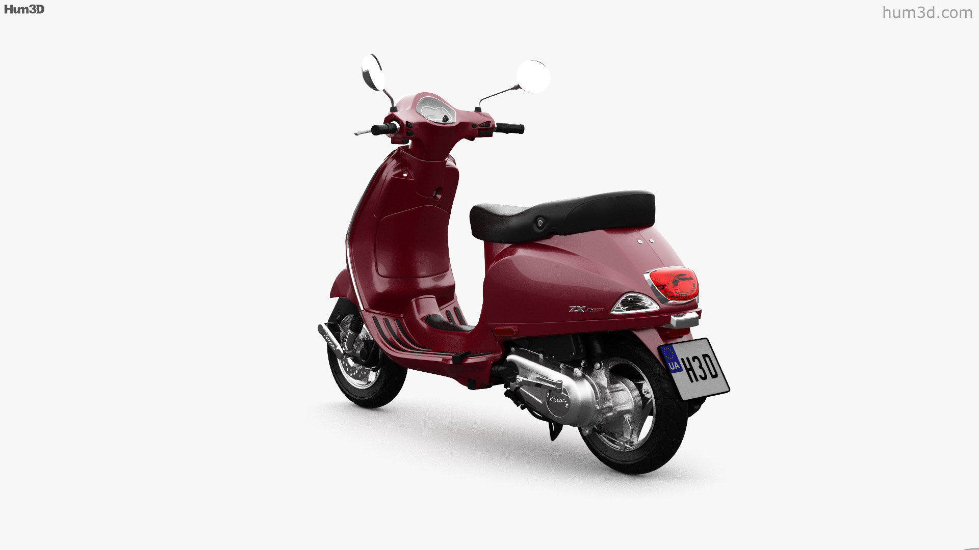 360 view of Piaggio Vespa ZX 125 2024 3D model - 3DModels store