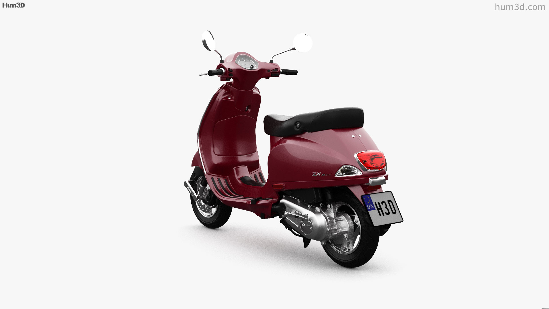 360 view of Piaggio Vespa ZX 125 2024 3D model - 3DModels store