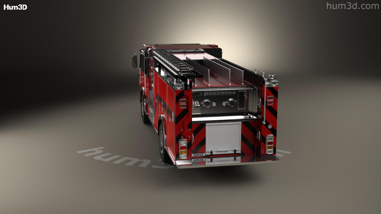 360 view of Pierce E402 Pumper Fire Truck 2018 3D model - 3DModels store