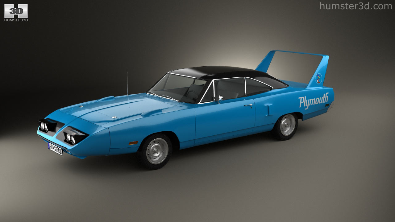 360 view of Plymouth Road Runner Superbird 1970 3D model - 3DModels store