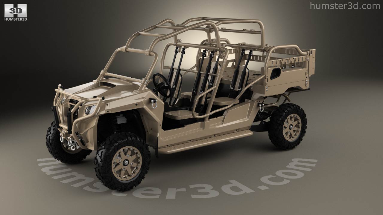 360 view of Polaris MRZR 4 Military Tan 2016 3D model - 3DModels store