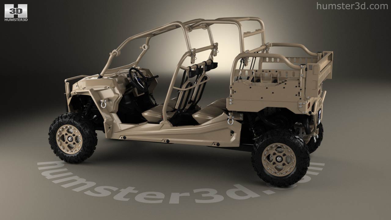 360 view of Polaris MRZR D4 Military Tan 2016 3D model - 3DModels store