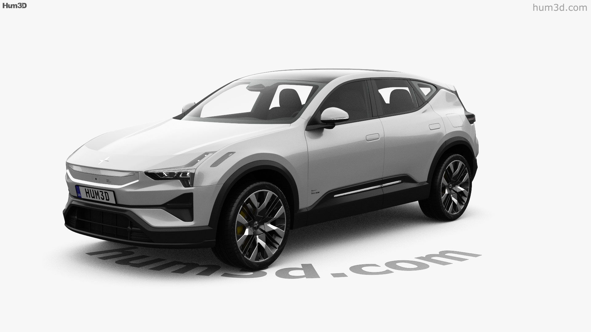 360 view of Polestar 3 2024 3D model - 3DModels store