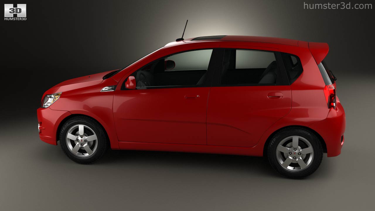 360 view of Pontiac G3 (T250) hatchback 2009 3D model - 3DModels store