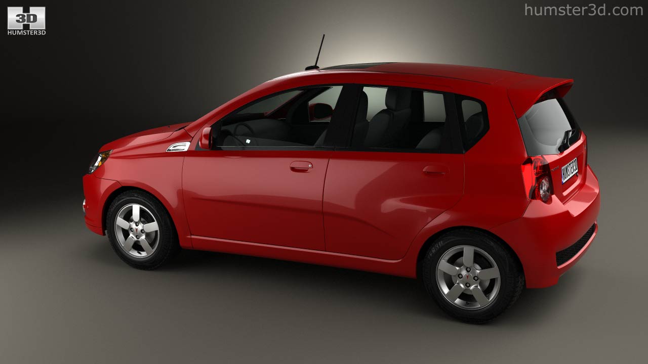 360 view of Pontiac G3 (T250) hatchback 2009 3D model - 3DModels store
