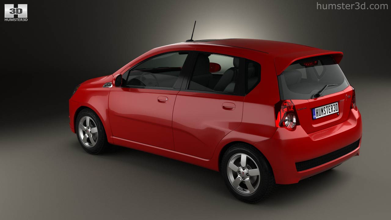 360 view of Pontiac G3 (T250) hatchback 2009 3D model - 3DModels store