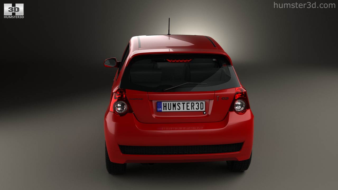 360 view of Pontiac G3 (T250) hatchback 2009 3D model - 3DModels store