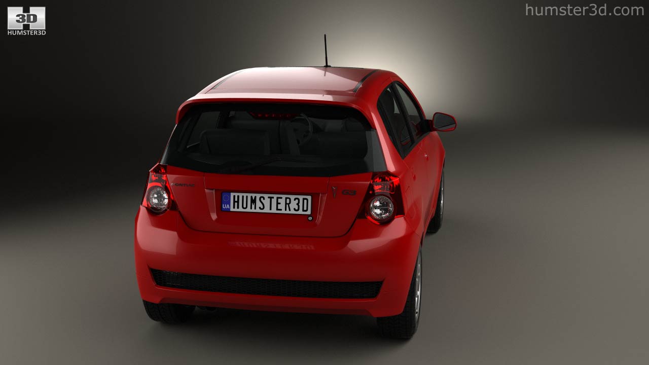 360 view of Pontiac G3 (T250) hatchback 2009 3D model - 3DModels store