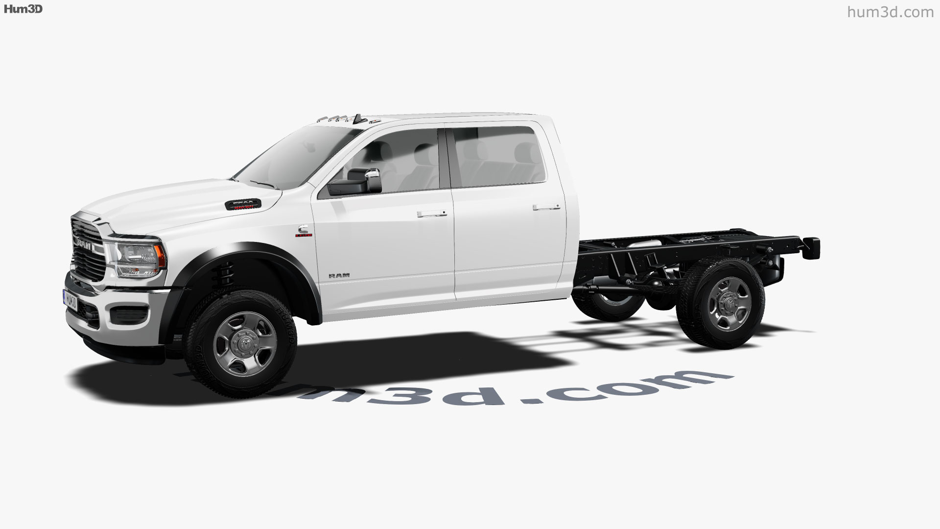 360 view of Ram 3500 Crew Cab Chassis SLT SRW 2022 3D model - 3DModels ...