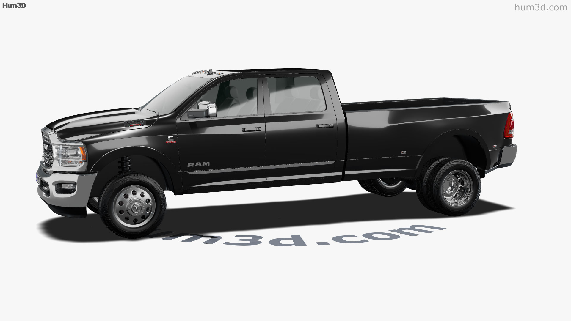 360 view of Ram 3500 Crew Cab Long bed Dually Limited 2024 3D model ...