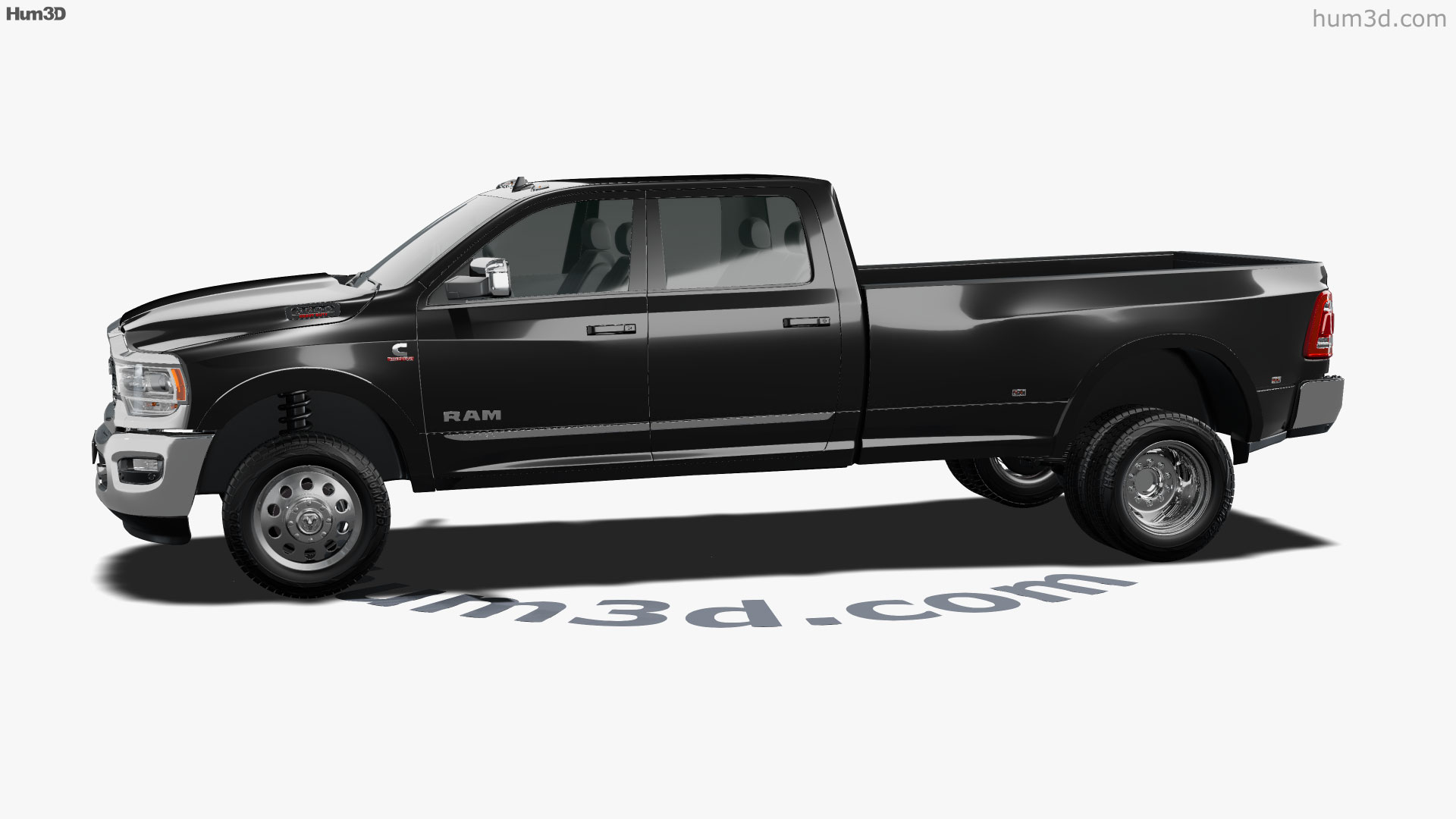 360 view of Ram 3500 Crew Cab Long bed Dually Limited 2024 3D model ...