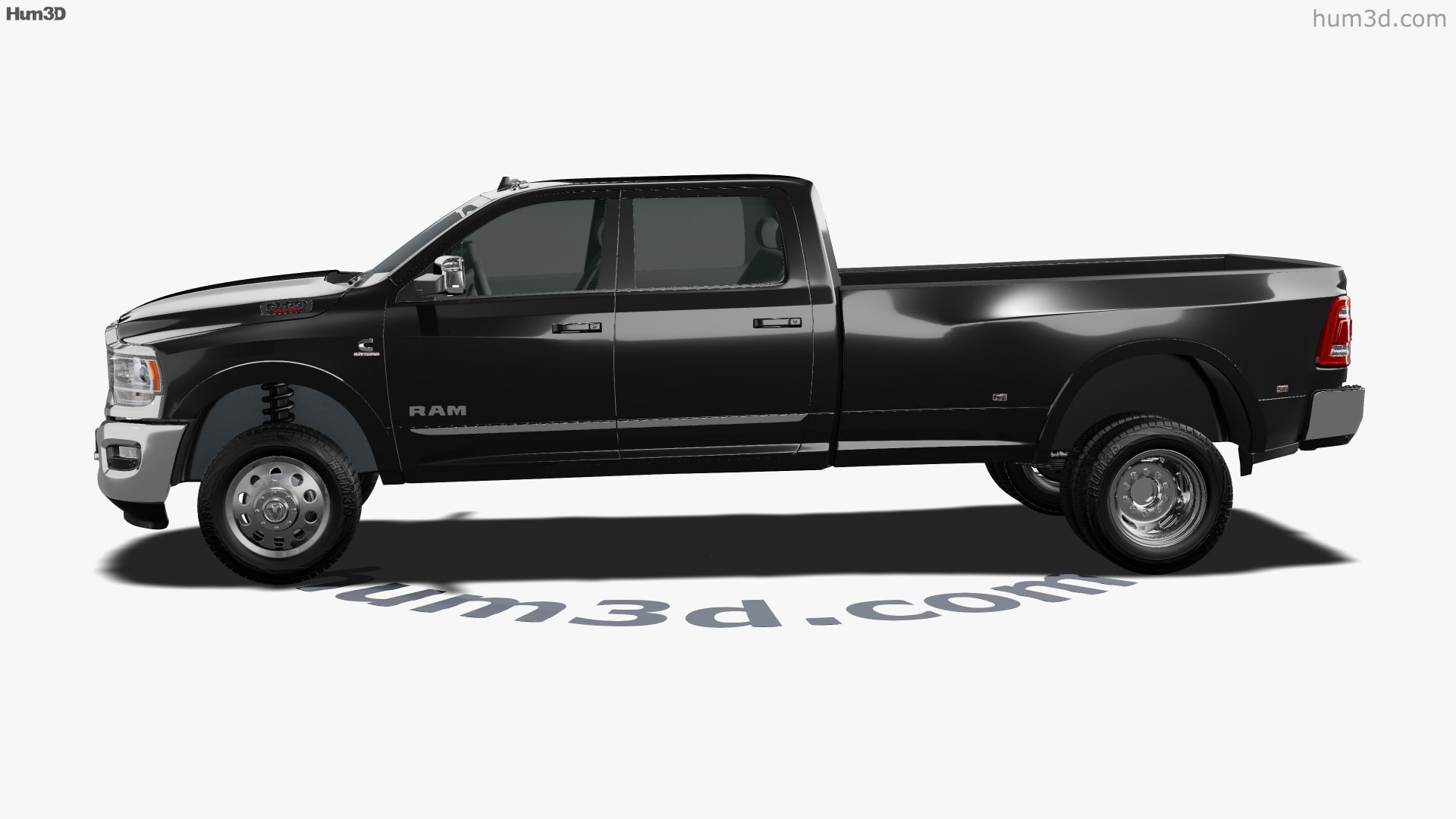 360 view of Ram 3500 Crew Cab Long bed Dually Limited 2024 3D model ...