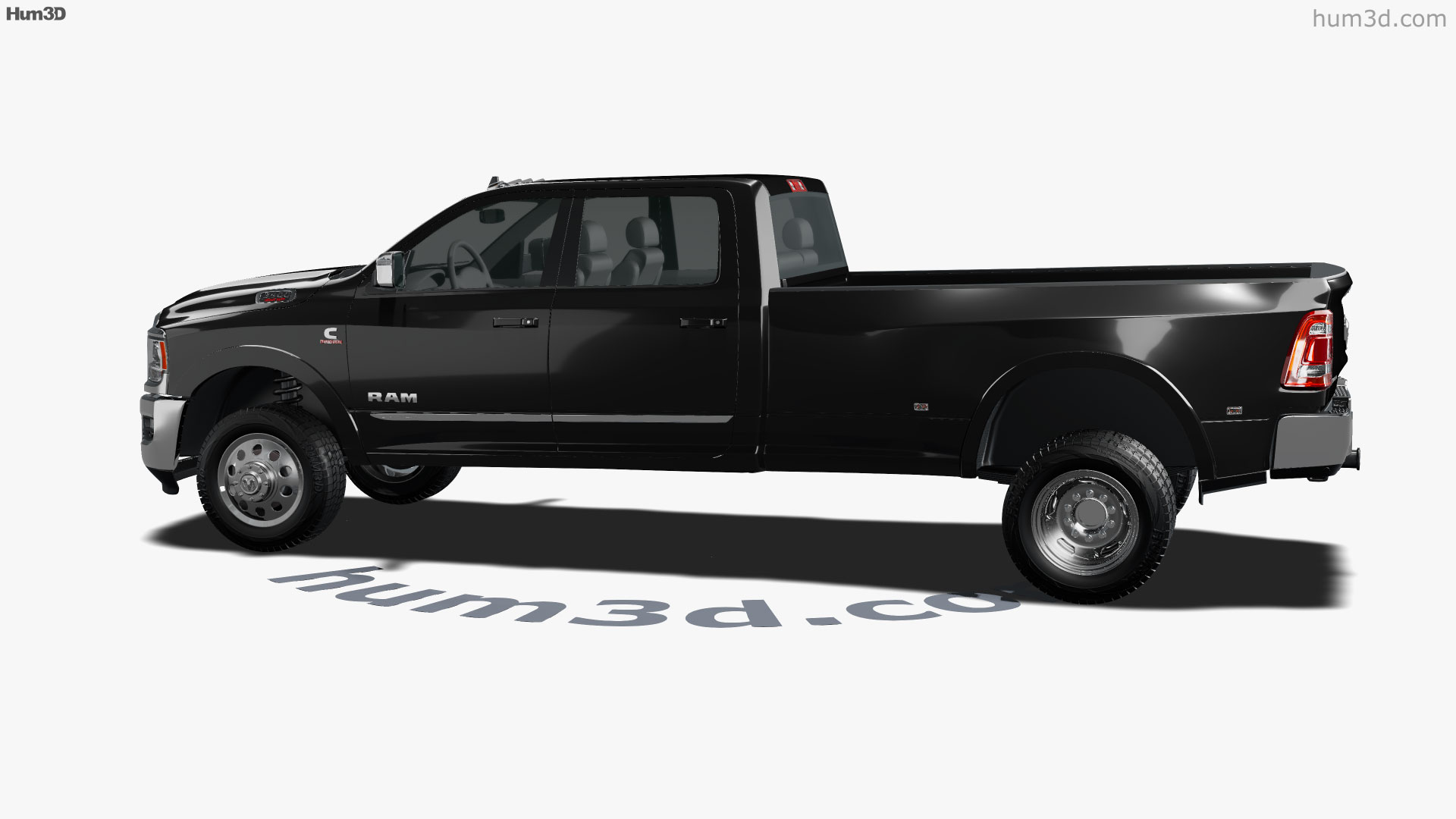 360 view of Ram 3500 Crew Cab Long bed Dually Limited 2024 3D model ...