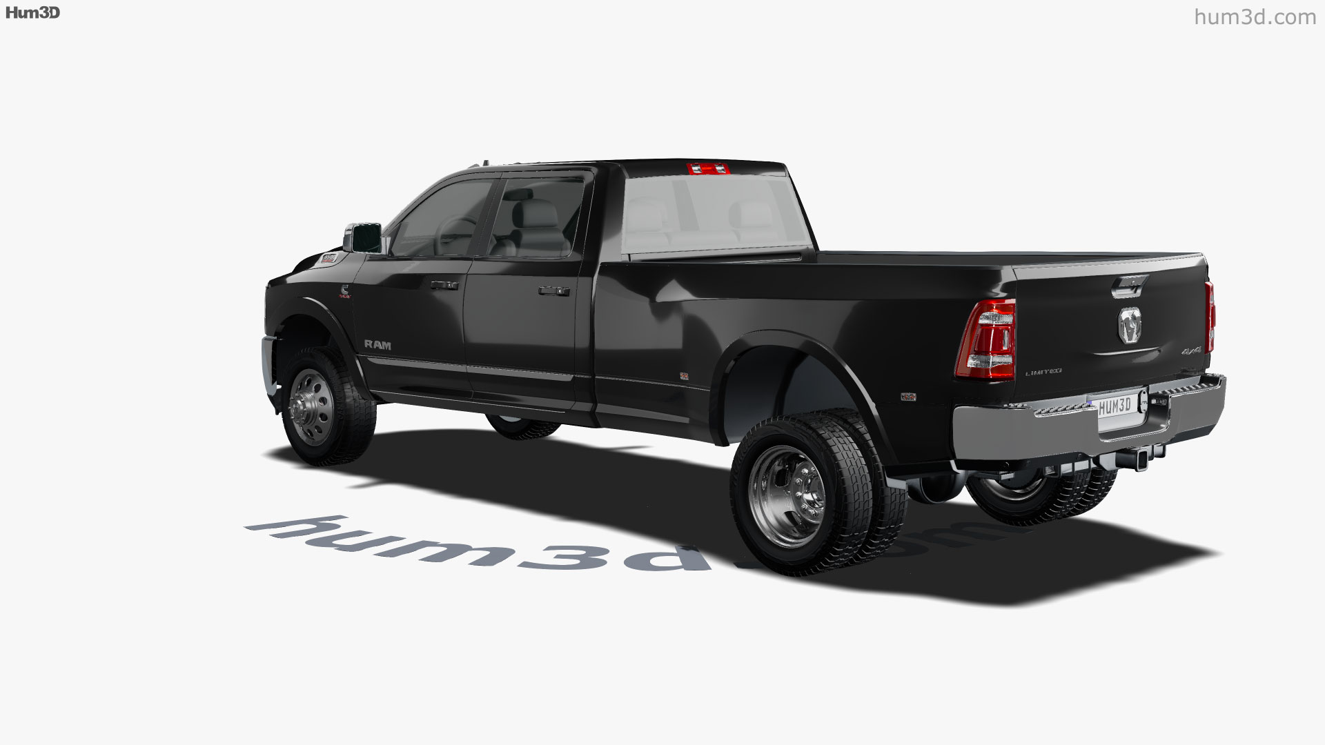 360 view of Ram 3500 Crew Cab Long bed Dually Limited 2024 3D model ...