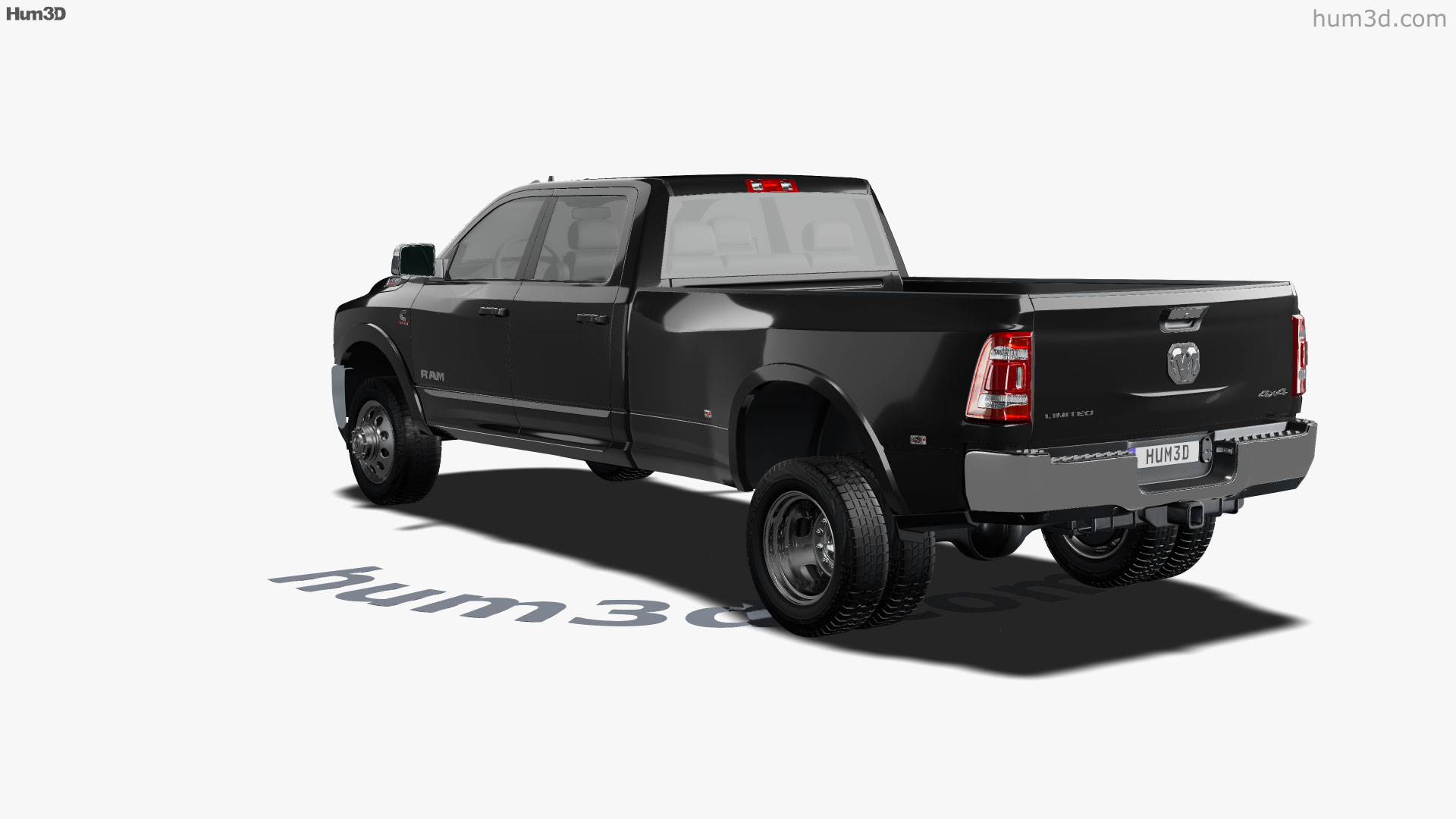 360 view of Ram 3500 Crew Cab Long bed Dually Limited 2024 3D model ...