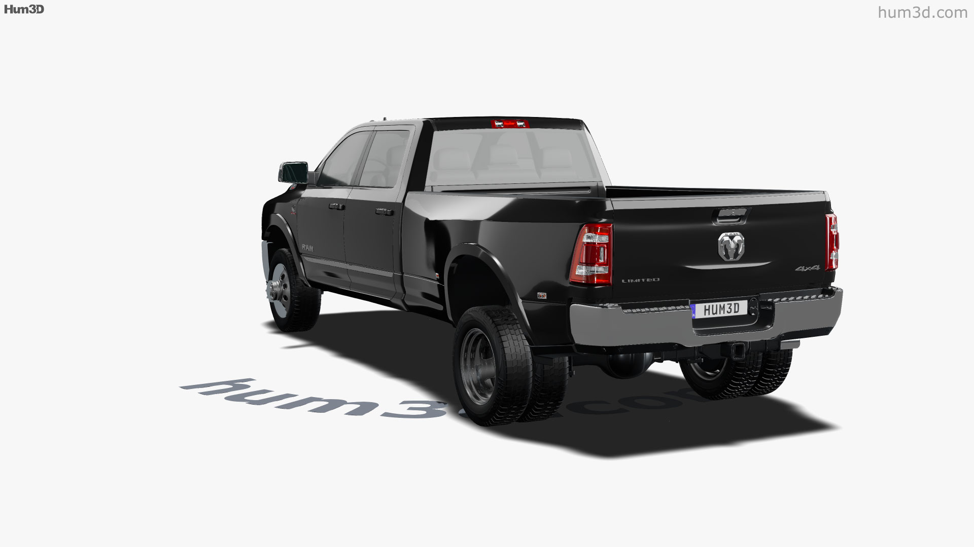 360 view of Ram 3500 Crew Cab Long bed Dually Limited 2024 3D model ...