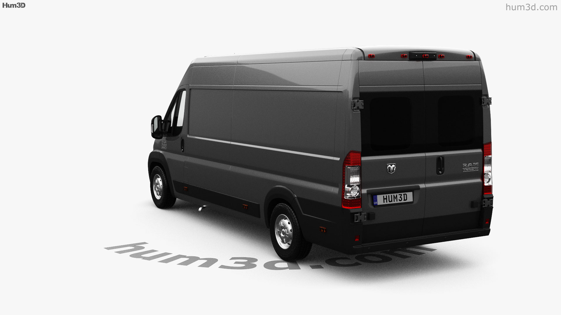 360 view of Ram ProMaster Cargo Van L4H2 2022 3D model - 3DModels store