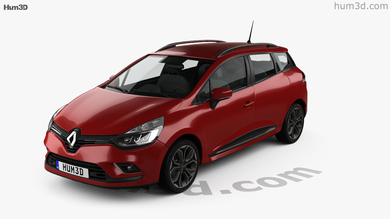 360 view of Renault Clio Signature Nav Estate 2018 3D model - 3DModels ...