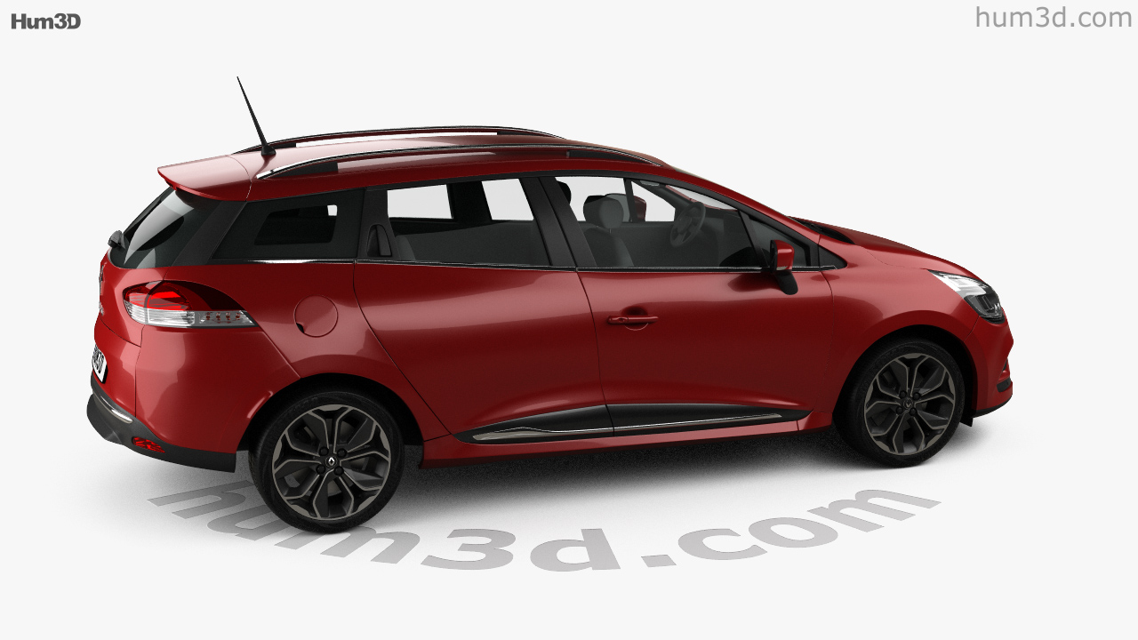360 view of Renault Clio Signature Nav Estate 2018 3D model - 3DModels ...