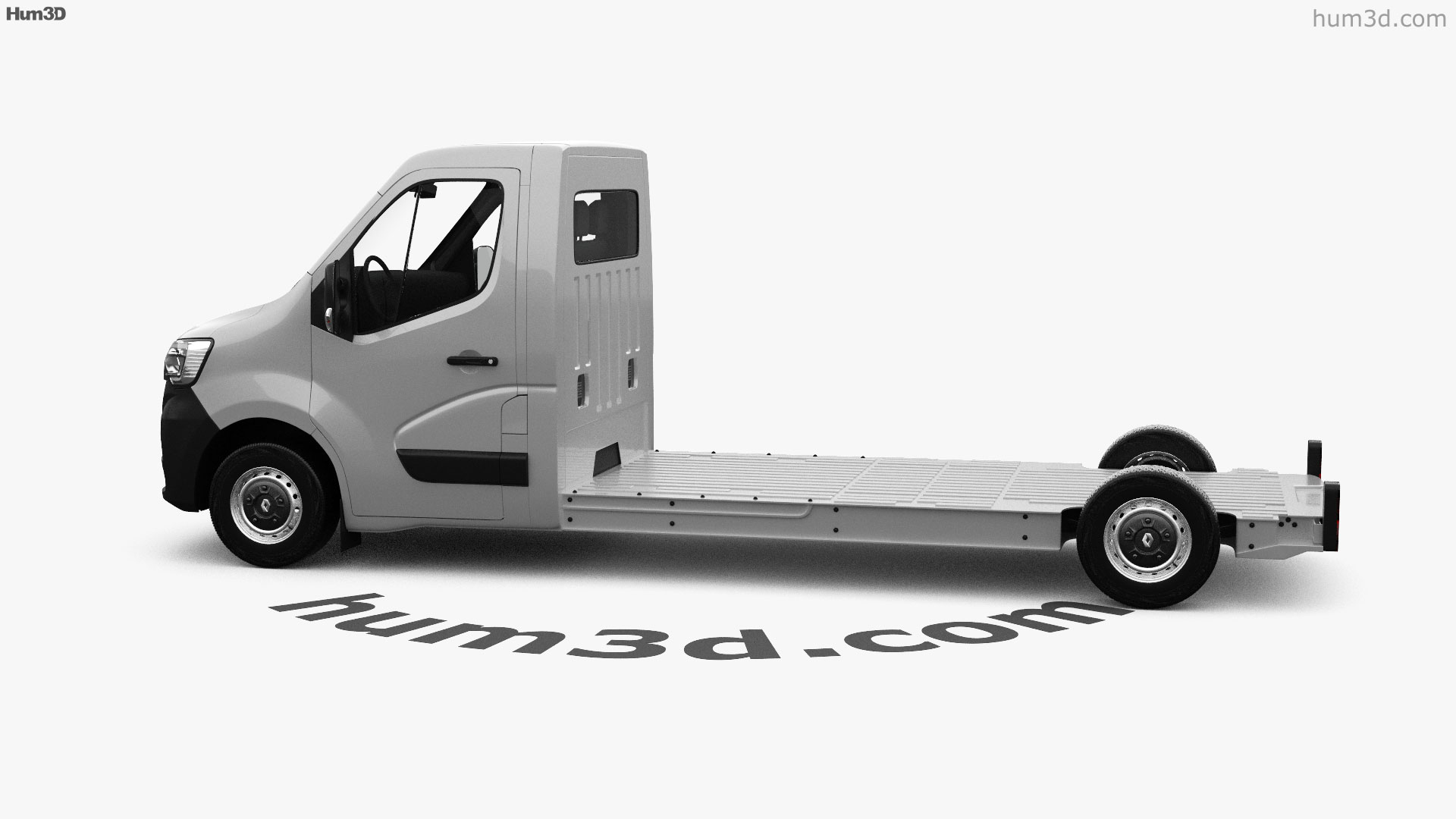 360 view of Renault Master Platform Cab L3 2023 3D model - 3DModels store