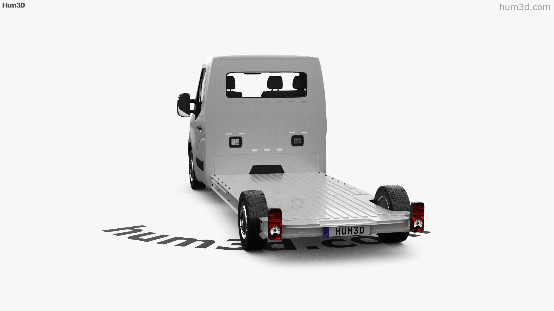 360 view of Renault Master Platform Cab L3 2023 3D model - 3DModels store