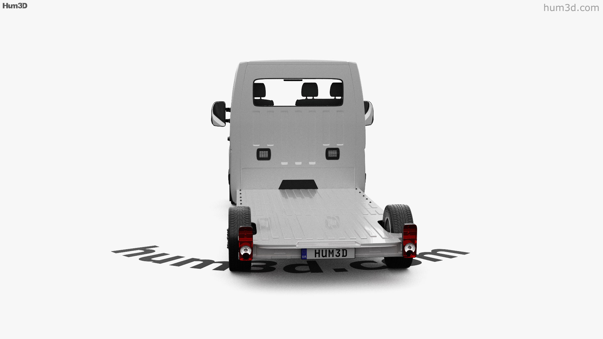 360 view of Renault Master Platform Cab L3 2023 3D model - 3DModels store