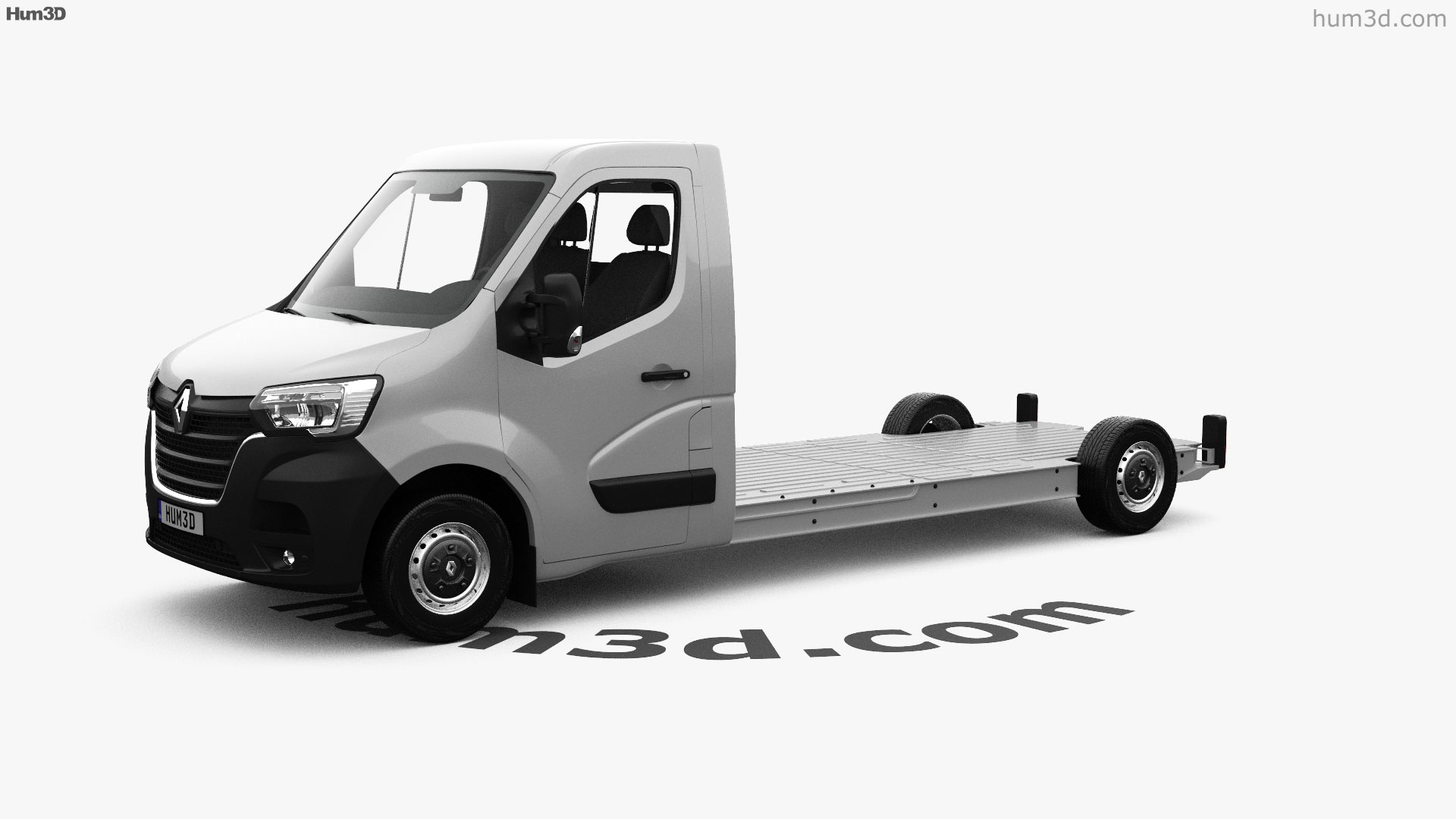 360 view of Renault Master Platform Cab L3 2023 3D model - 3DModels store