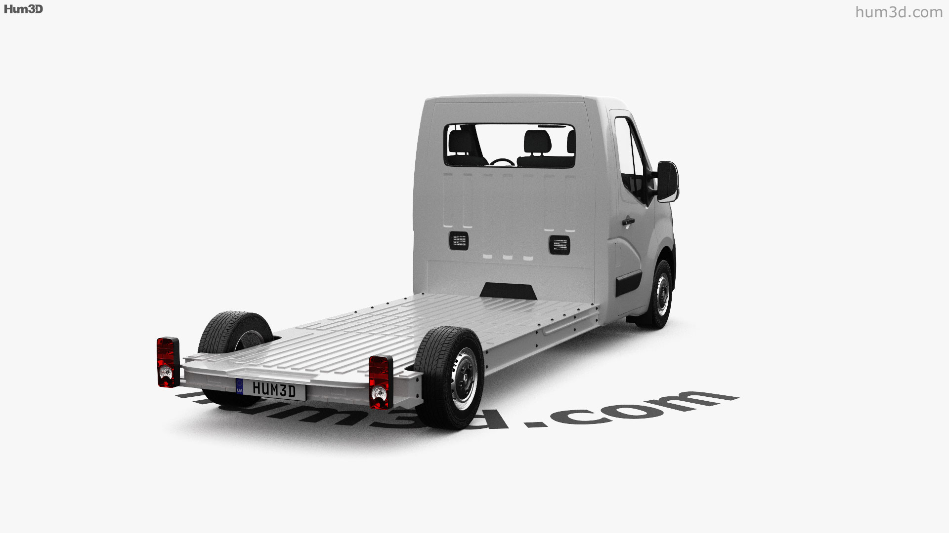360 view of Renault Master Platform Cab L3 2023 3D model - 3DModels store