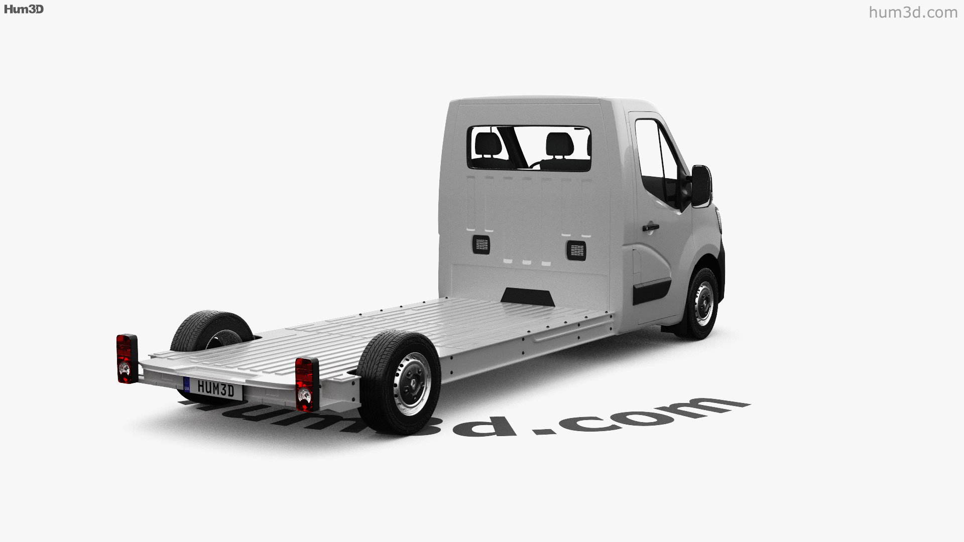 360 view of Renault Master Platform Cab L3 2023 3D model - 3DModels store