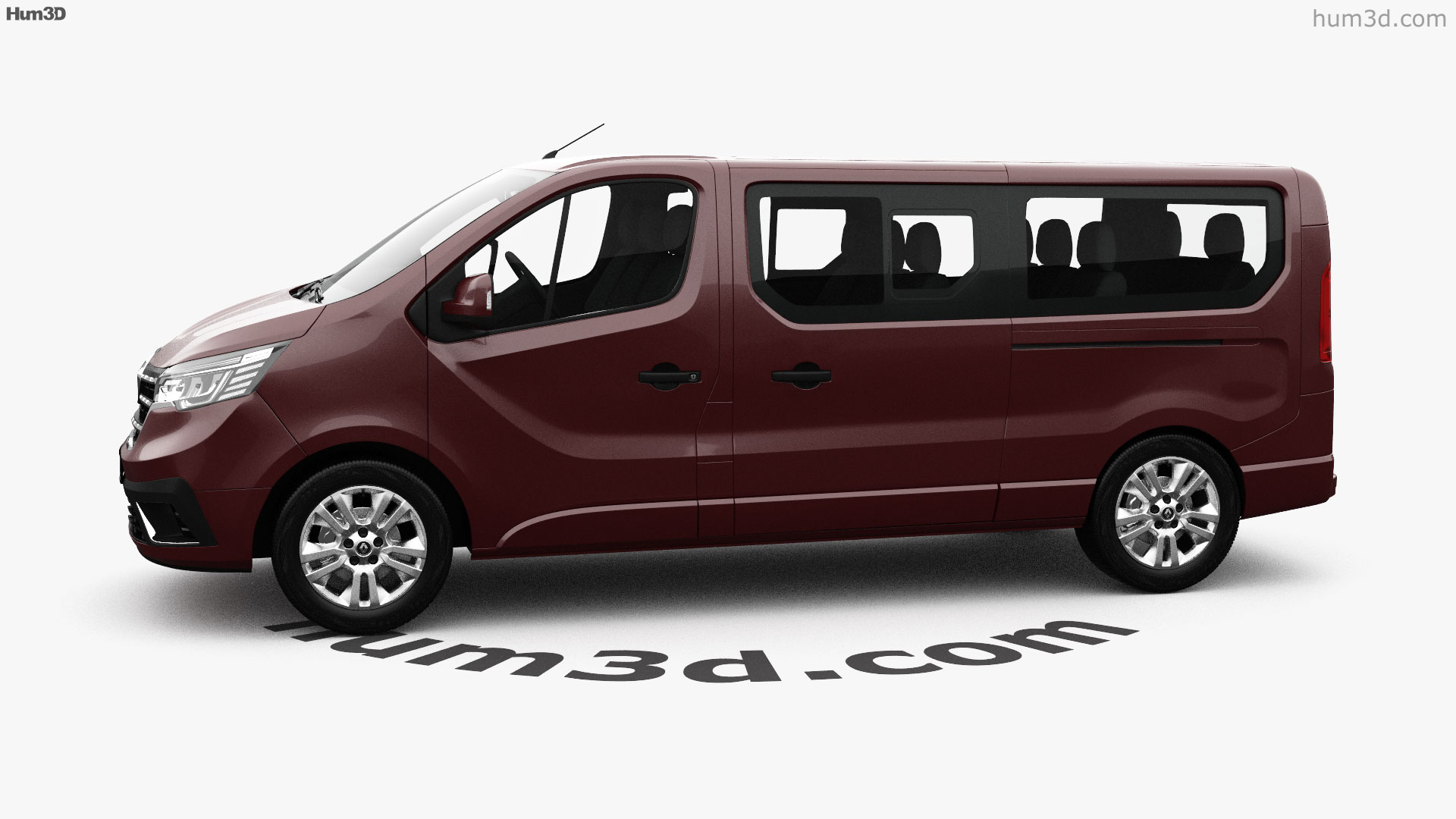 360 view of Renault Trafic Passenger Van L2H1 2024 3D model - 3DModels ...