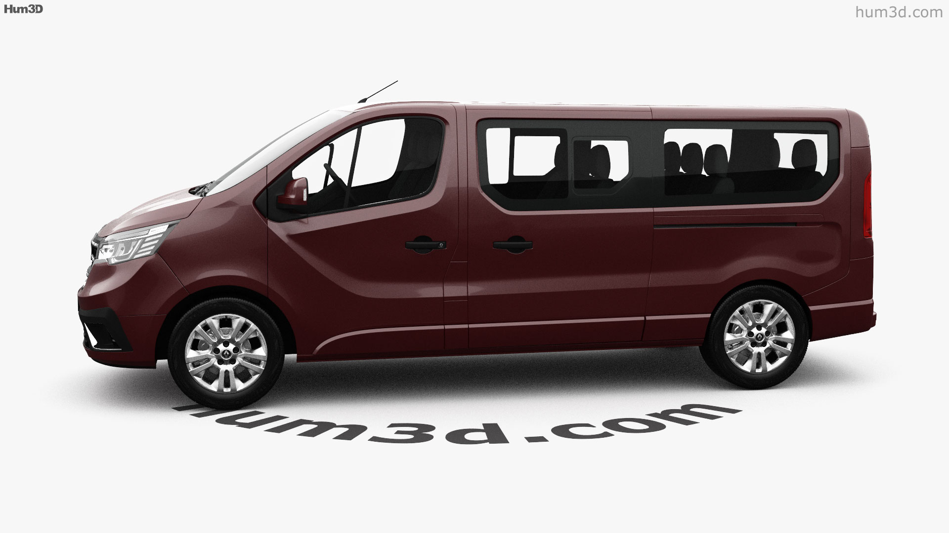 360 view of Renault Trafic Passenger Van L2H1 2024 3D model - 3DModels ...
