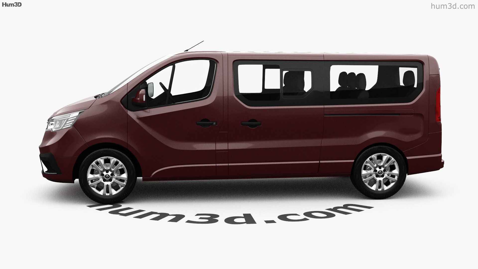 360 view of Renault Trafic Passenger Van L2H1 2024 3D model - 3DModels ...