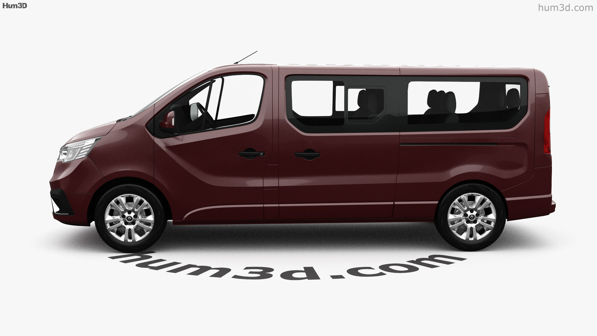 360 view of Renault Trafic Passenger Van L2H1 2024 3D model - 3DModels ...