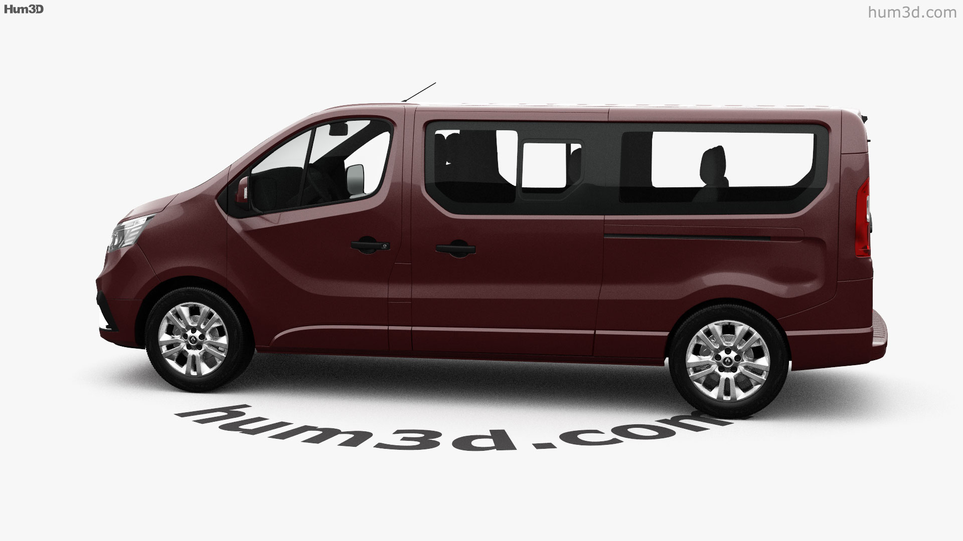 360 view of Renault Trafic Passenger Van L2H1 2024 3D model - 3DModels ...