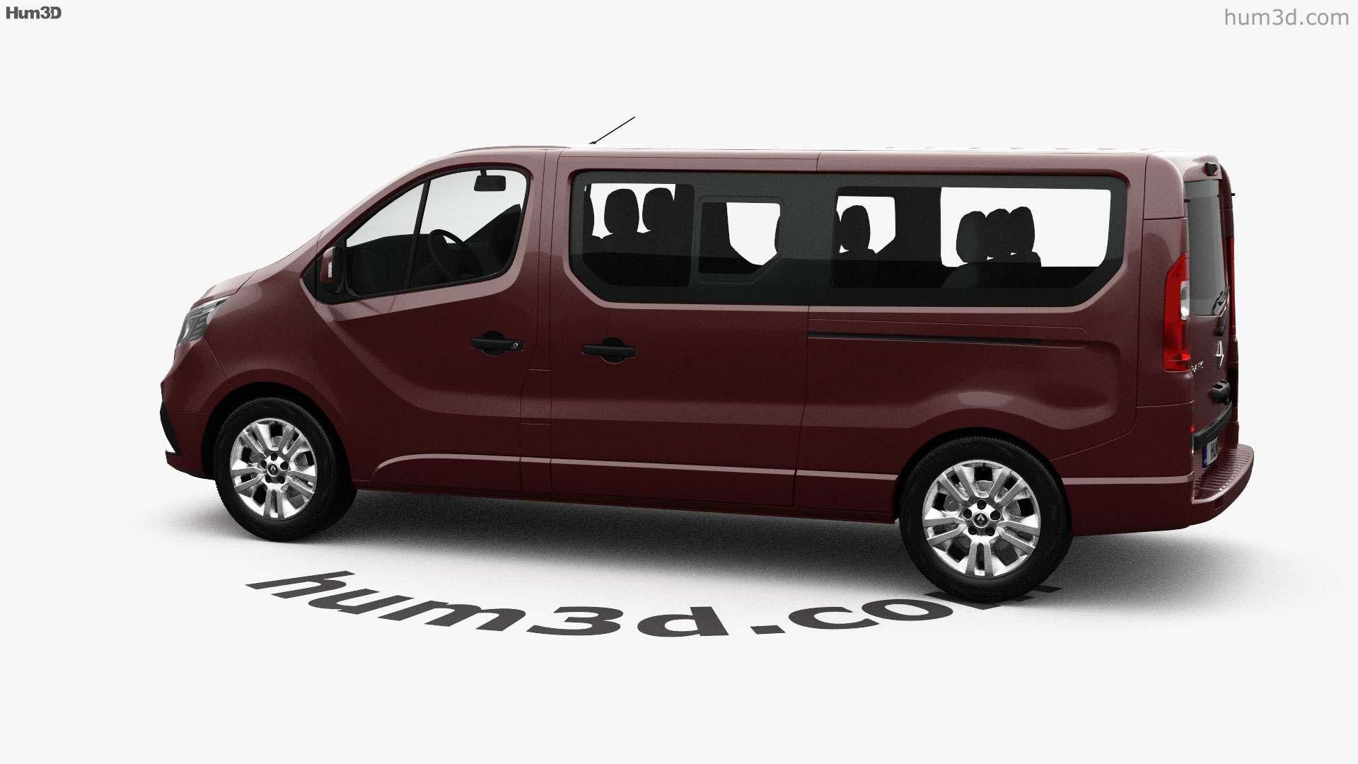 360 view of Renault Trafic Passenger Van L2H1 2024 3D model - 3DModels ...