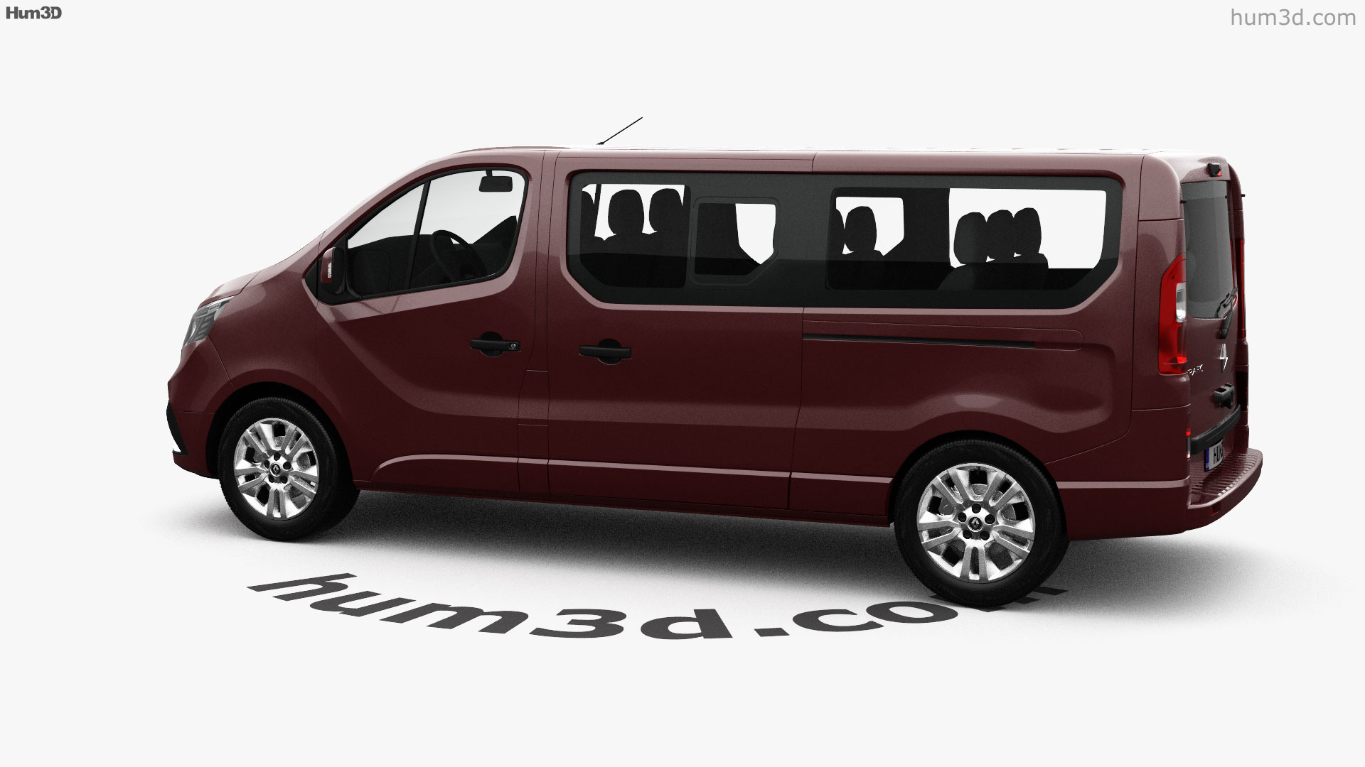 360 view of Renault Trafic Passenger Van L2H1 2024 3D model - 3DModels ...