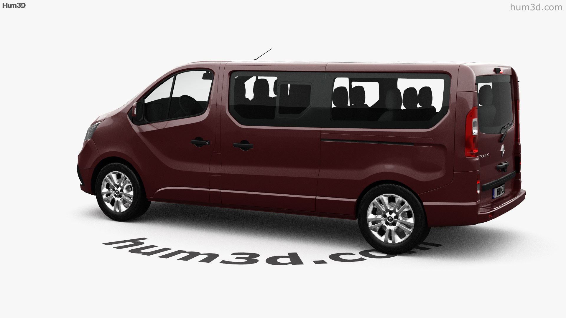 360 view of Renault Trafic Passenger Van L2H1 2024 3D model - 3DModels ...